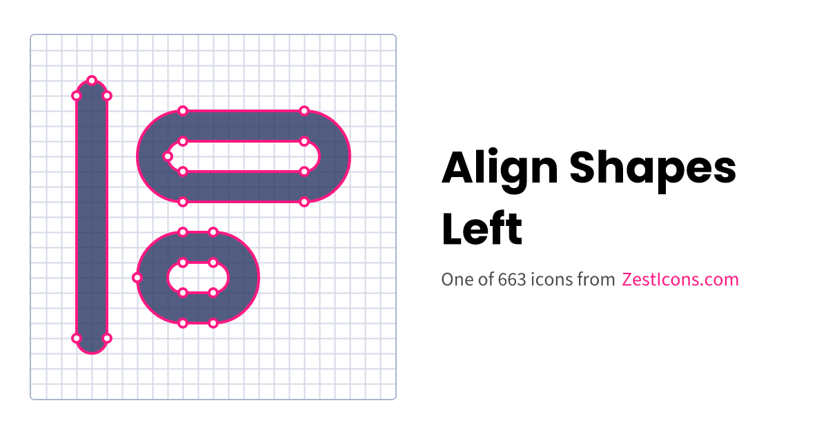 Align-shapes-left Icon | Zest Icons