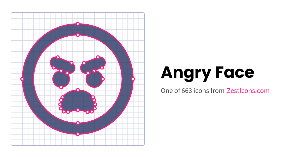 Angry-face Icon | Zest Icons