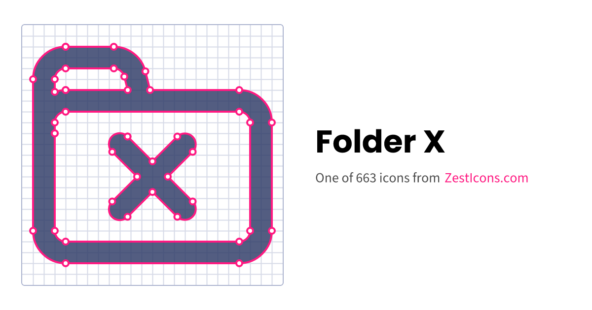 Folder-x Icon | Zest Icons