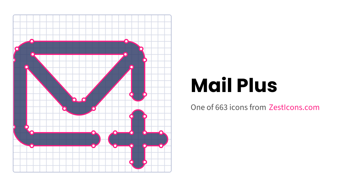 Mail-plus Icon | Zest Icons