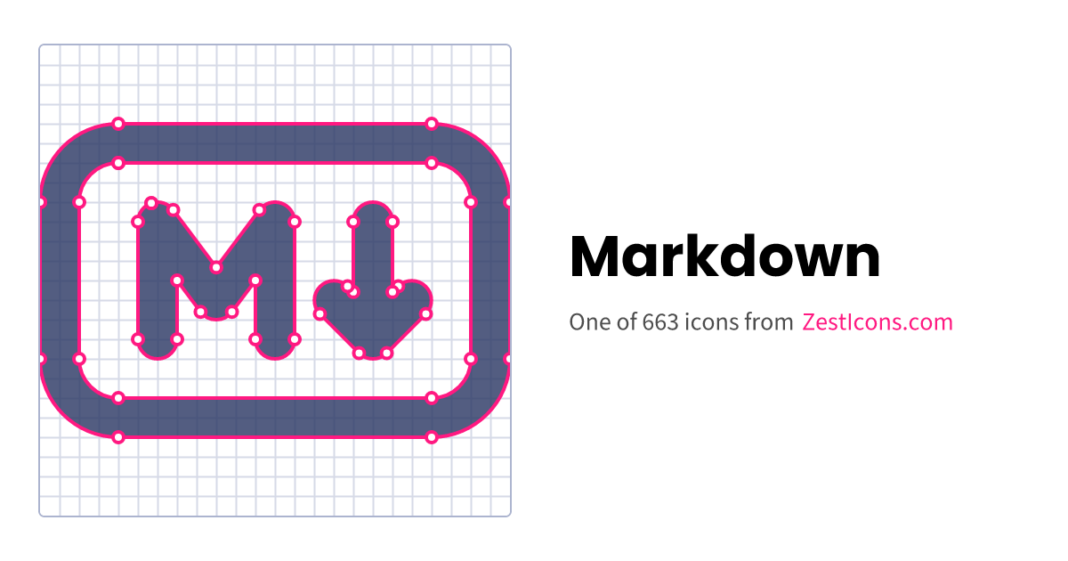 Markdown Icon | Zest Icons