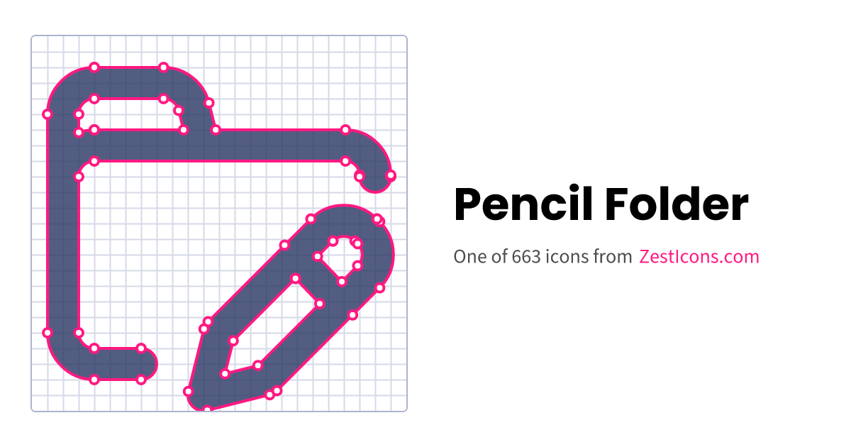Pencil-folder Icon | Zest Icons
