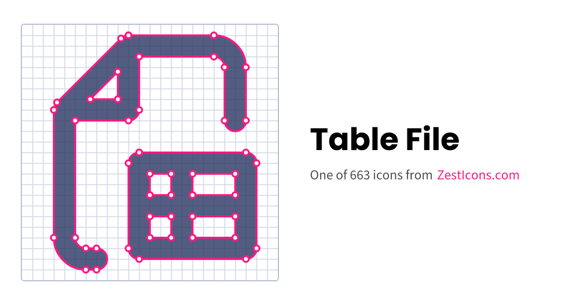 Table-file Icon | Zest Icons