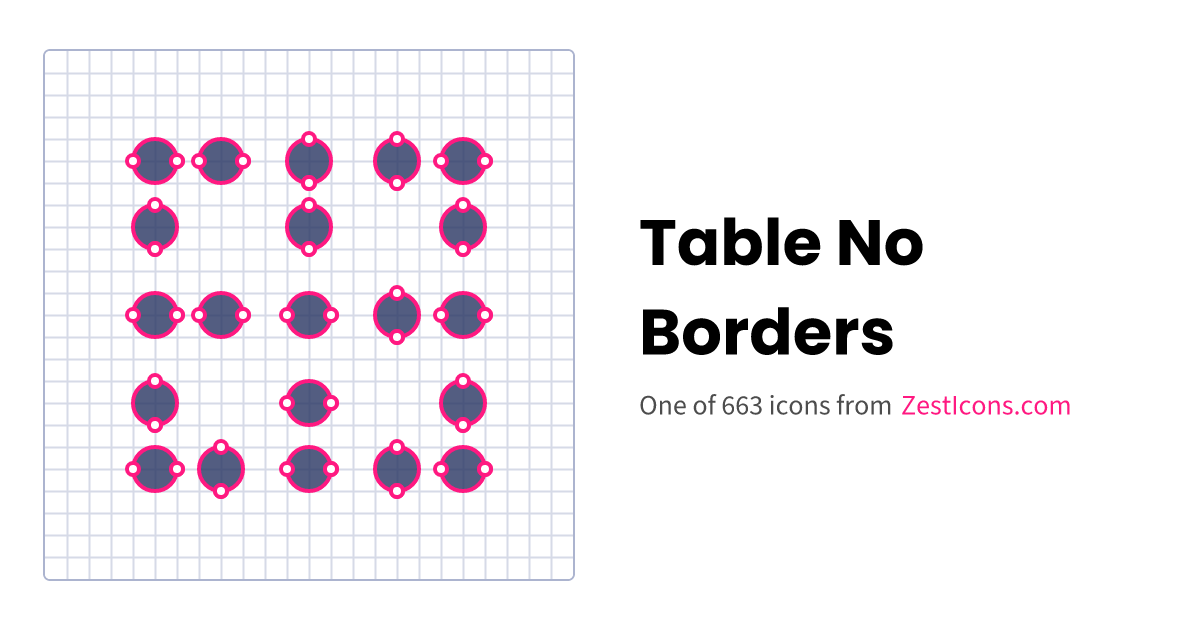 Table-no-borders Icon | Zest Icons