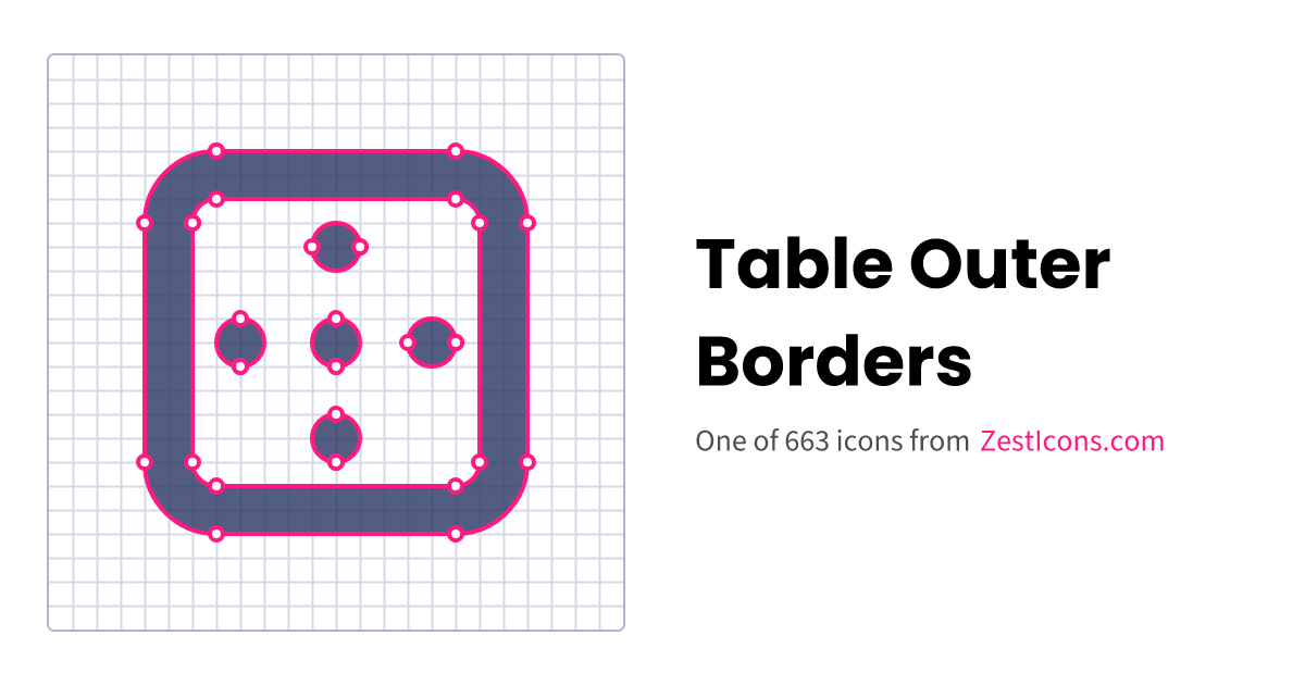 Table-outer-borders Icon | Zest Icons Table-outer-borders Icon | Zest Icons
