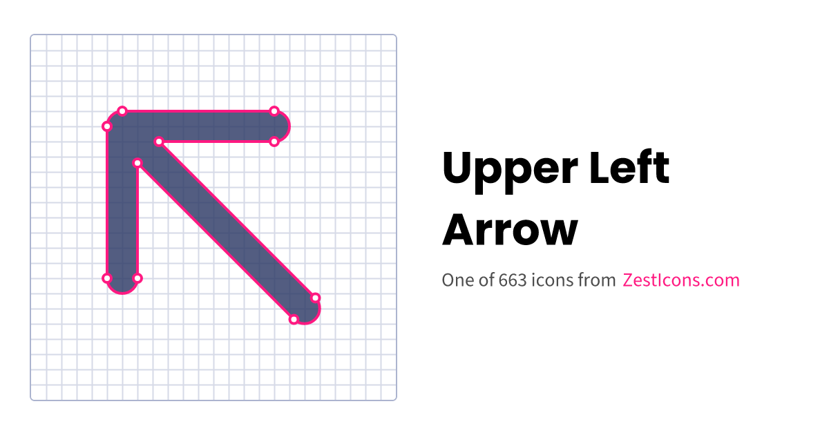 Upper-left-arrow Icon | Zest Icons